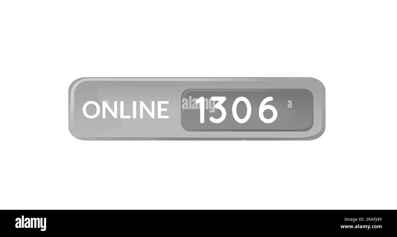 Image of 1306 online on white background. Social media, communication ...
