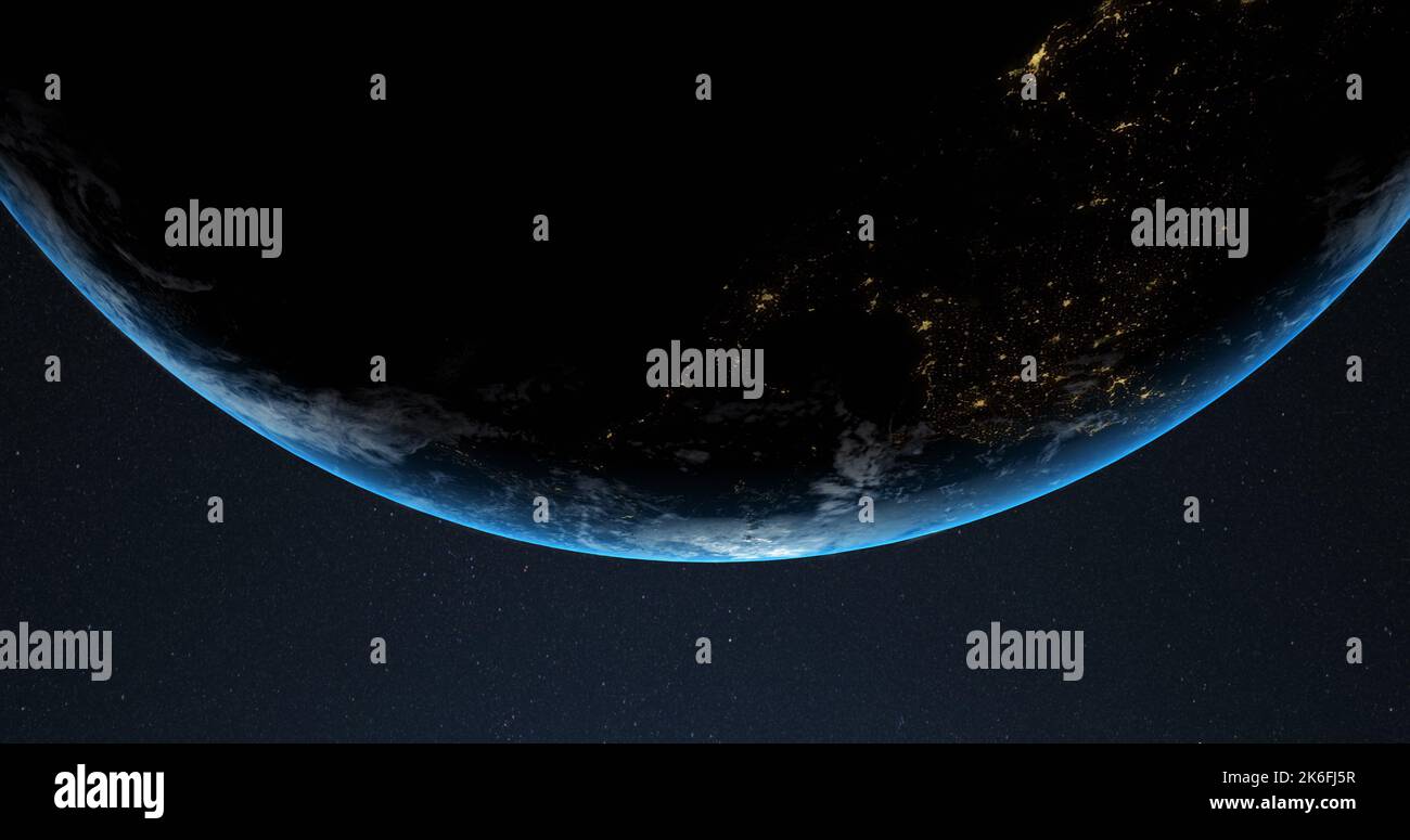Image of satellite photo of earth visible from space. Cosmos, universe ...