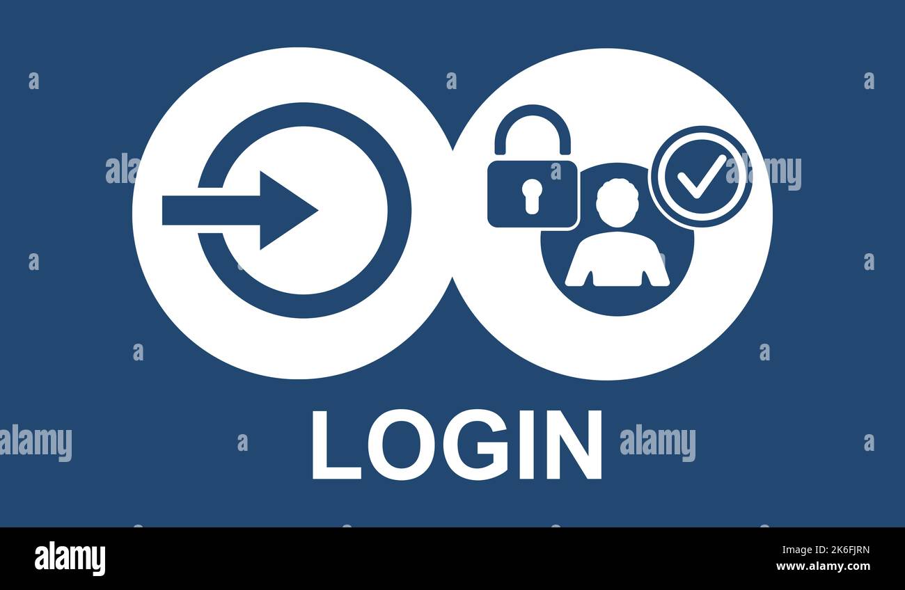 Illustration of a login concept Stock Photo - Alamy