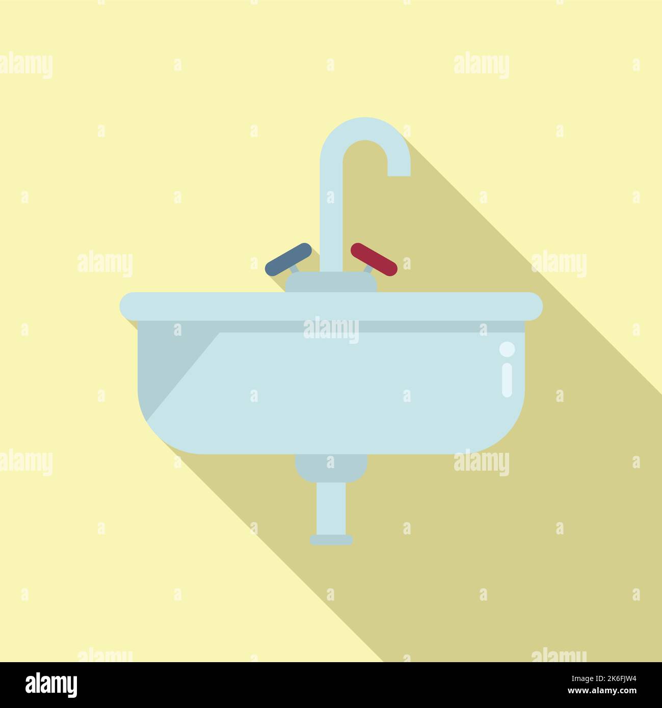 Wash basin icon flat vector. Service drain. Water pipeline Stock Vector Image & Art - Alamy