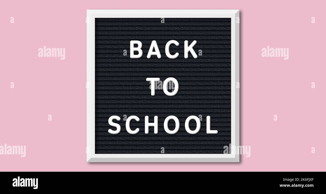 Image of back to school on board over pink background. Back do school ...