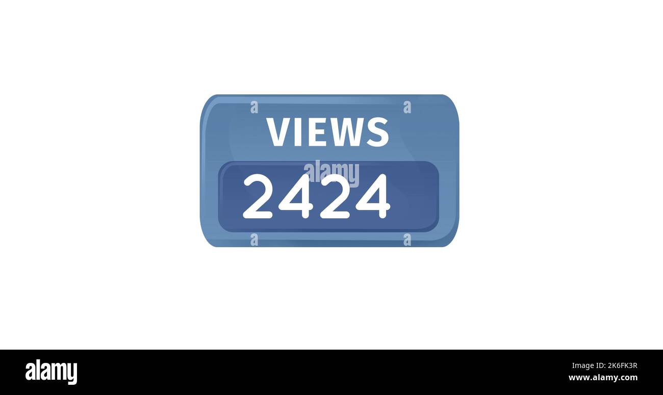 Image of 2424 views on white background. Social media, communication, connections, global ...