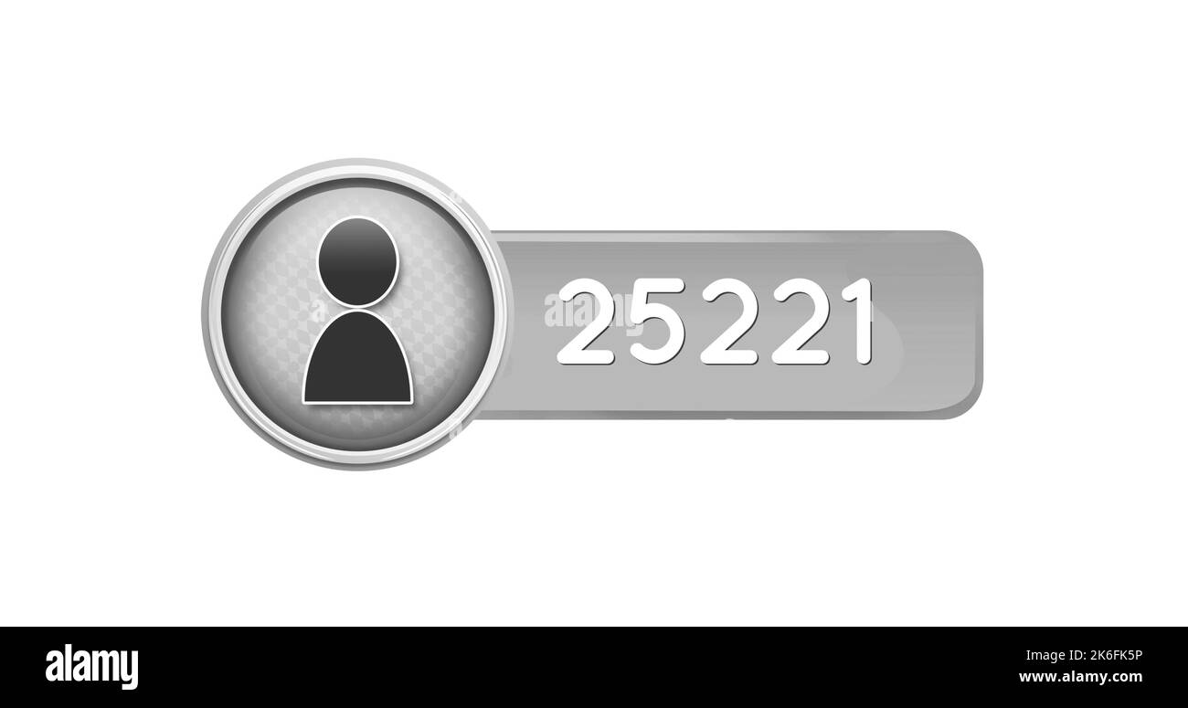 Image of 25221 users over white background. Social media, communication ...