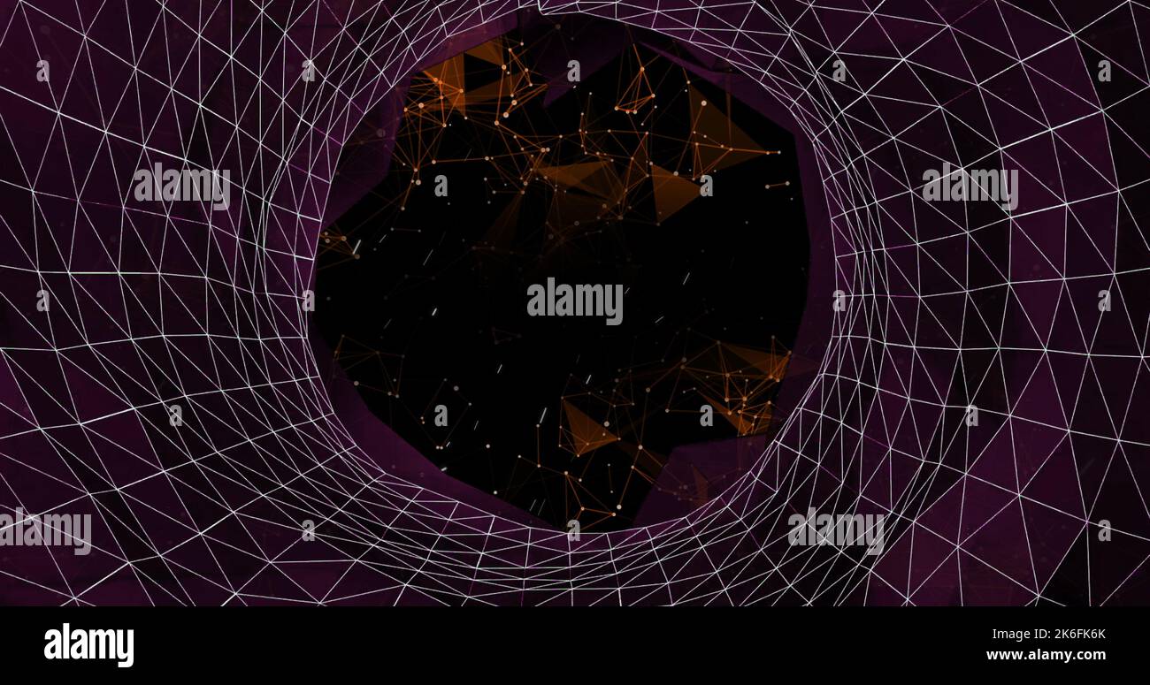 Image of black digital space with stars and shapes. Digital space ...