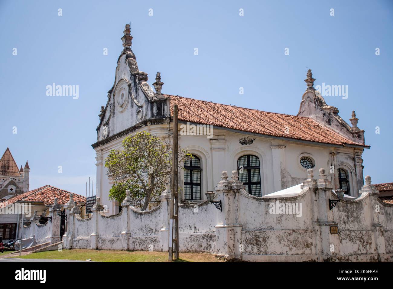 Side view of a facade of an old European building Stock Photo - Alamy