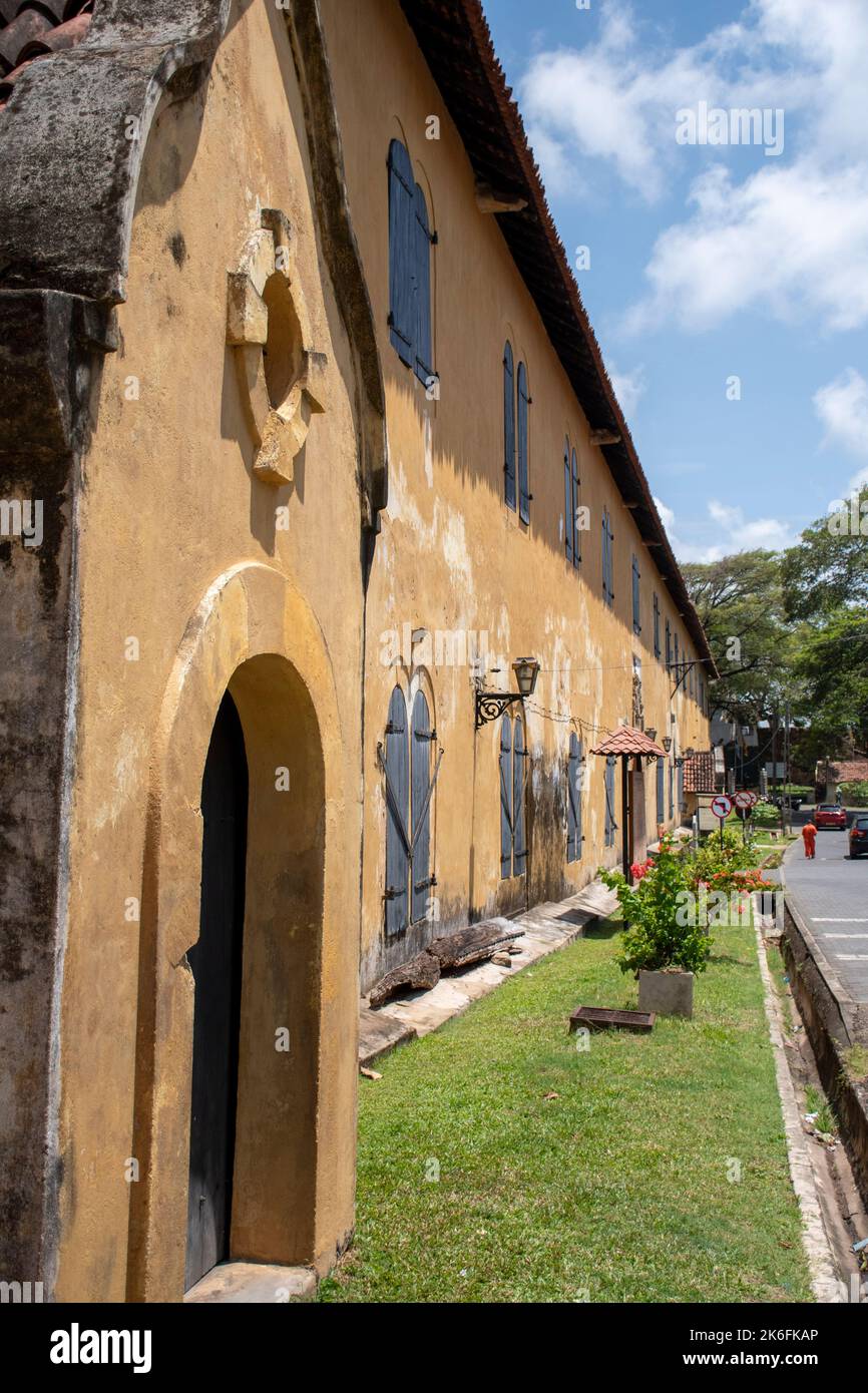 Side view of a facade of an old European building Stock Photo - Alamy