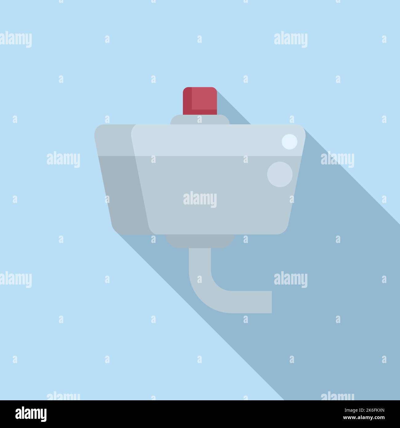 Toilet water tube icon flat vector. Pipe sewer. Drain repair Stock ...