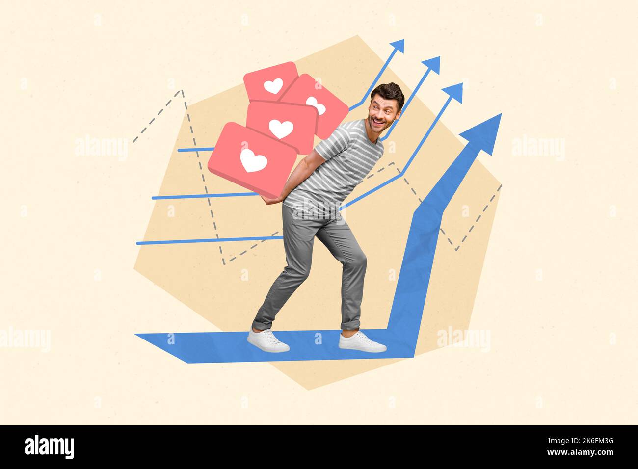 Collage photo of young attractive positive guy student successful ...