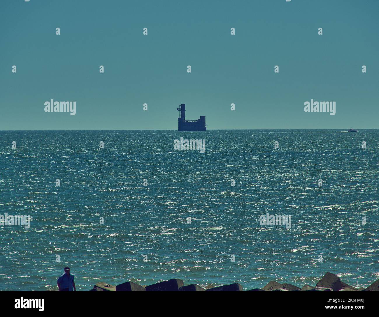 seafront Kaspiysk, city in the Republic of Dagestan, Russia, located on ...