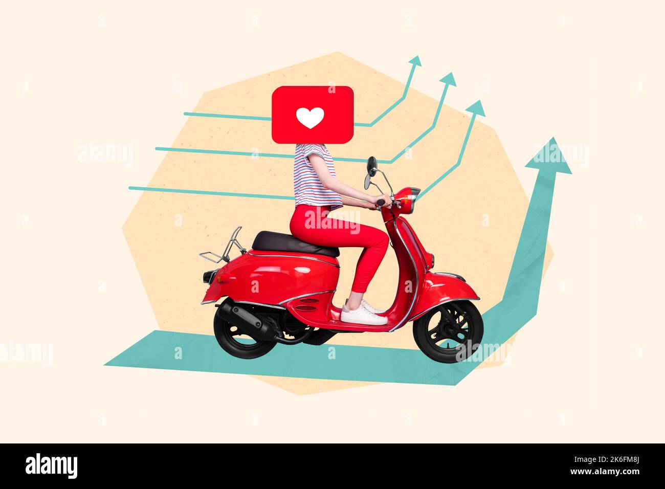 Exclusive magazine picture sketch image of funny lady heart like ...