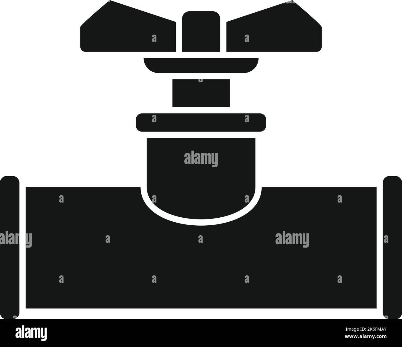 Round faucet icon simple vector. Water pipeline. Pipe sewer Stock ...