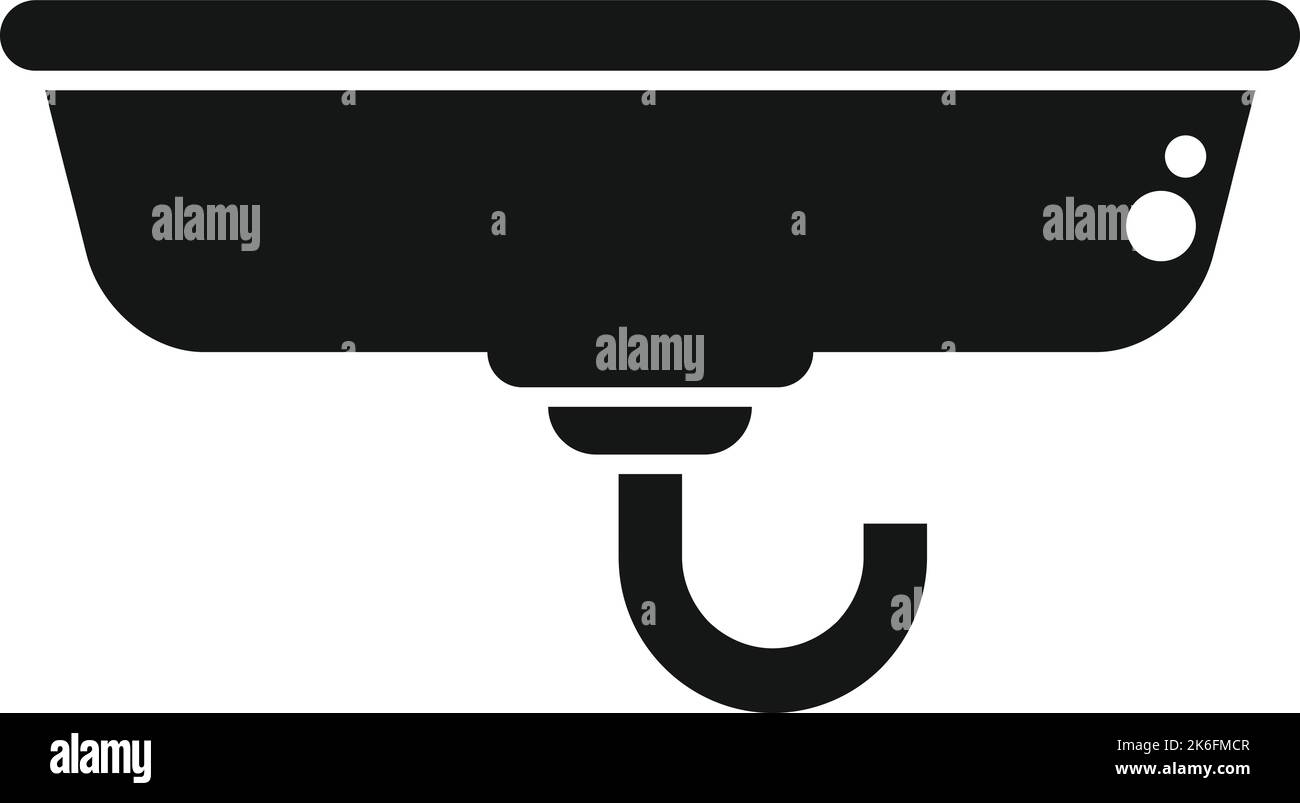 Water basin icon simple vector. Sewer construction. Drain plumber Stock ...