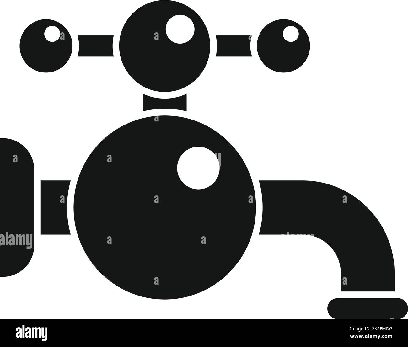 Water tap icon simple vector. Pipeline sewer. Plumber drain Stock ...