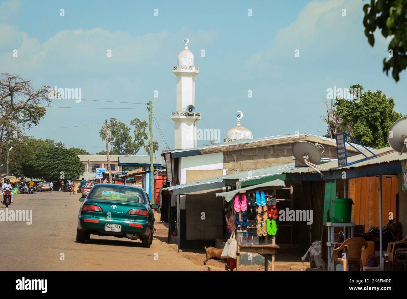 Tamale, Ghana - April 07, 2022: African Road with Local Ghana People on ...