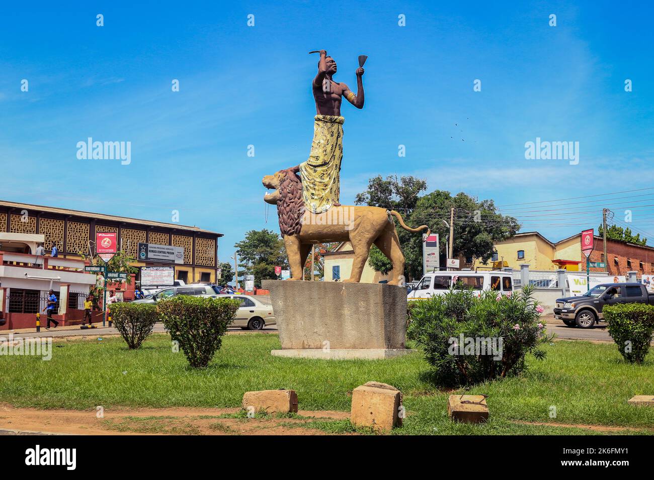Kumasi, Ghana - April 07, 2022: Traditional View of the City Center of ...
