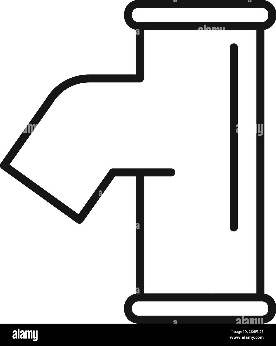 Industrial pipe icon outline vector. Plumber service. Sink faucet Stock ...