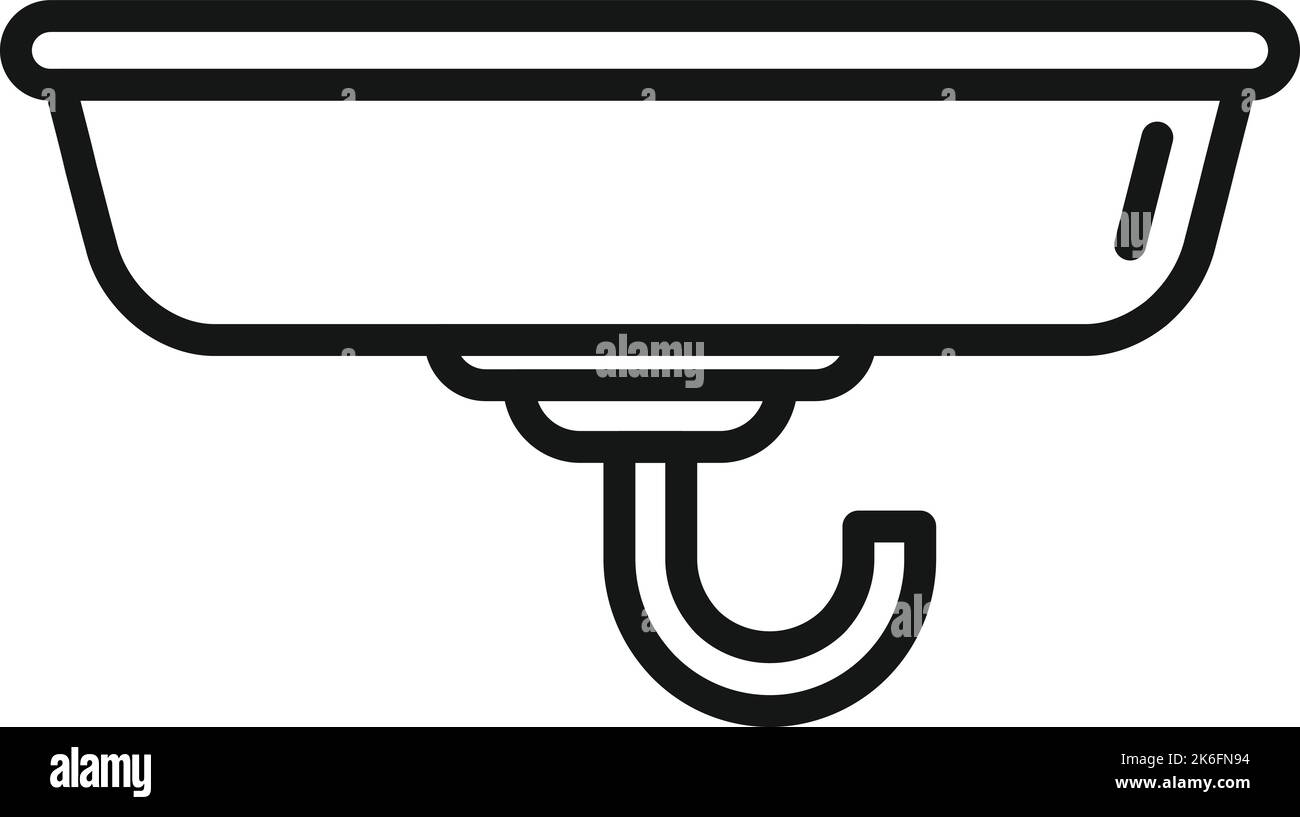 Water basin icon outline vector. Sewer construction. Drain plumber ...