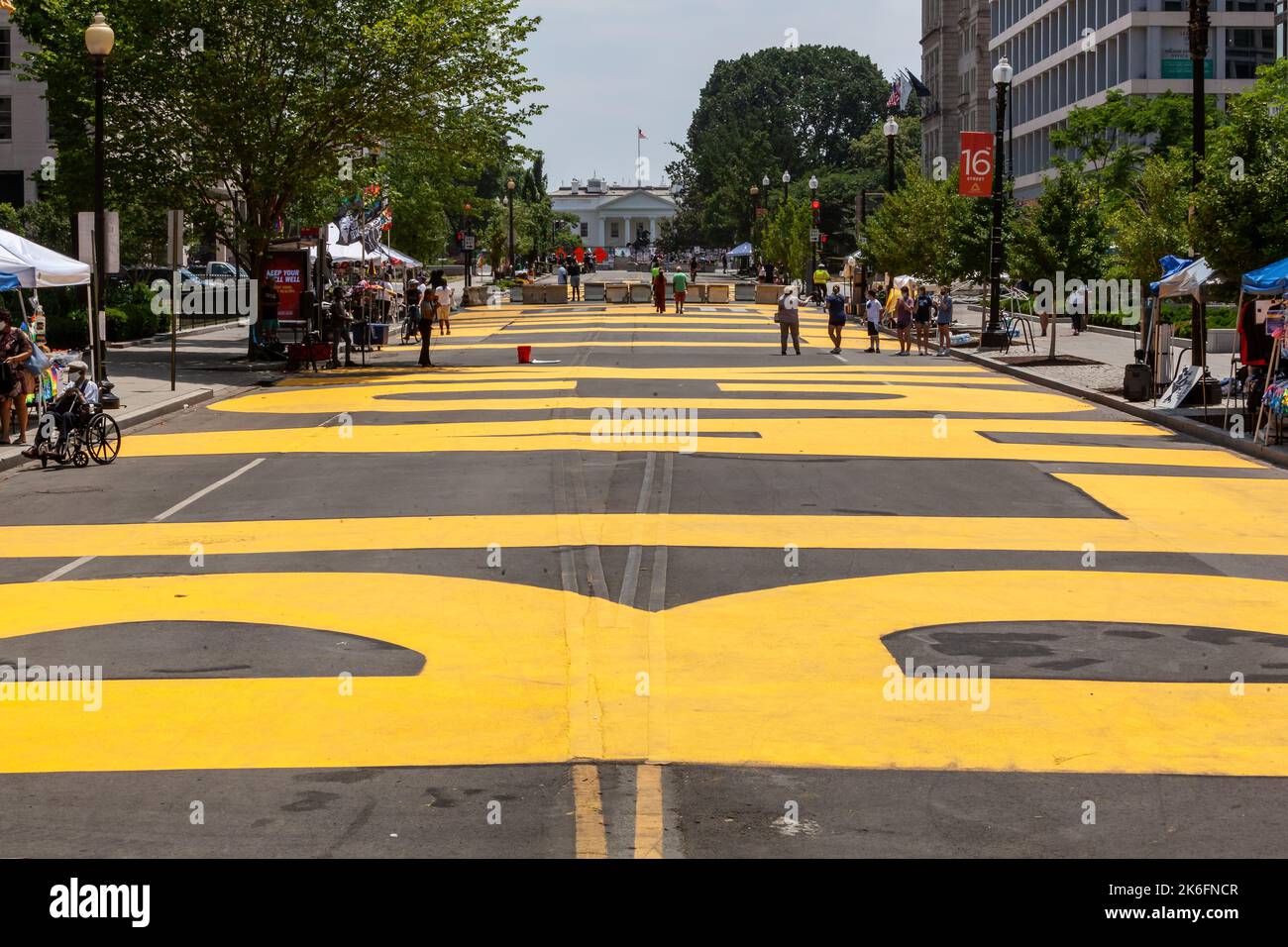 Washington, USA. 6th July, 2020. Black Lives Matter Plaza has a fresh ...