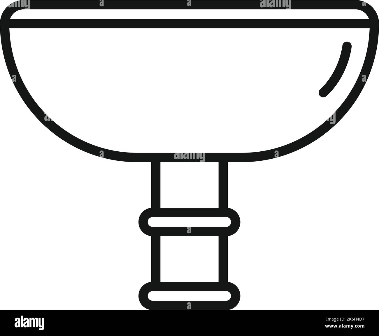 Classic water basin icon outline vector. Service drain. Sewerage pipe ...