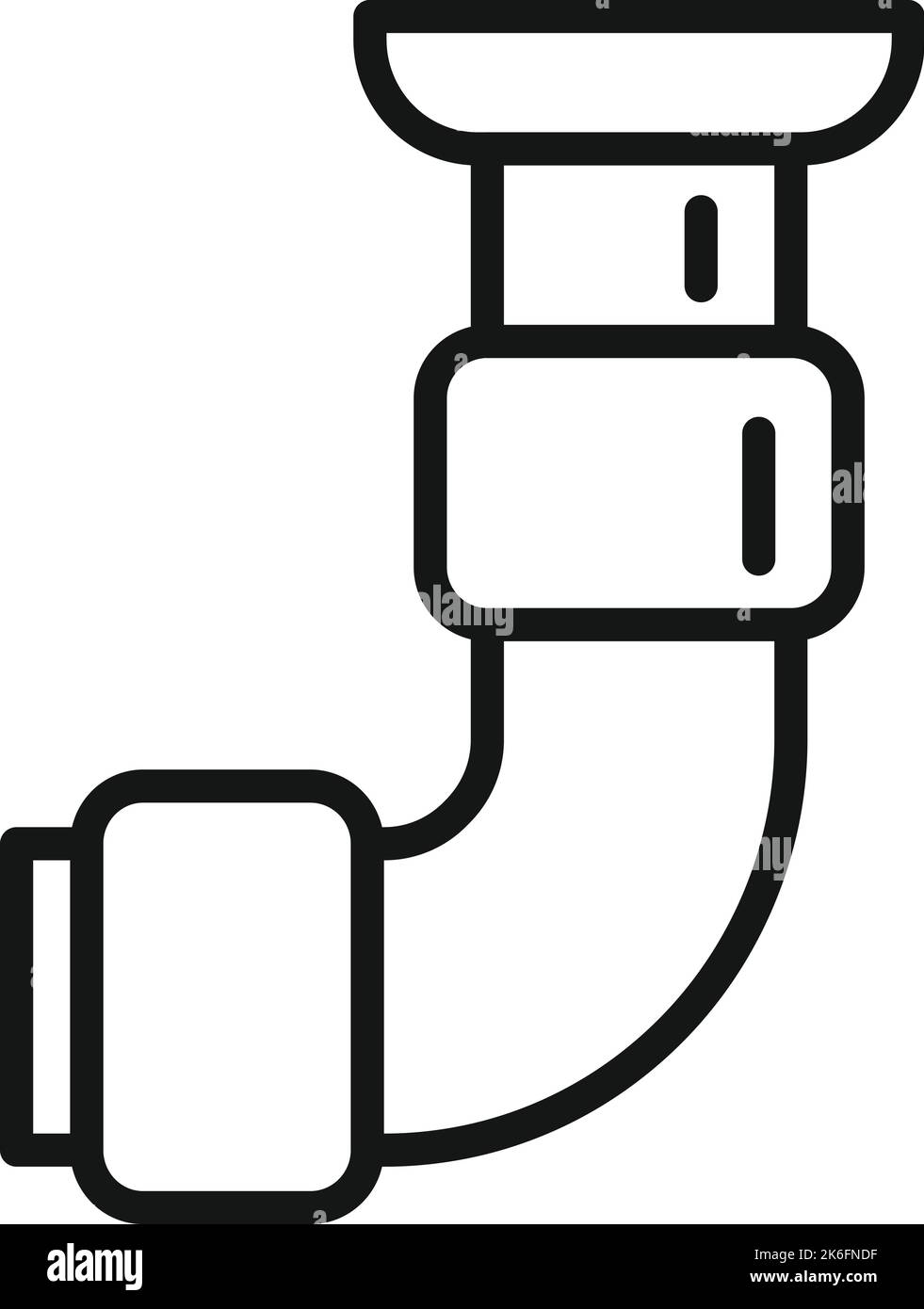 Plastic pipe icon outline vector. Service plumber. Sink faucet Stock ...