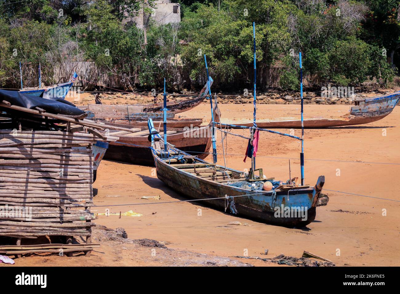 Amazing View to the Sandy Atlantic Coastline of Axim Beach in Ghana ...