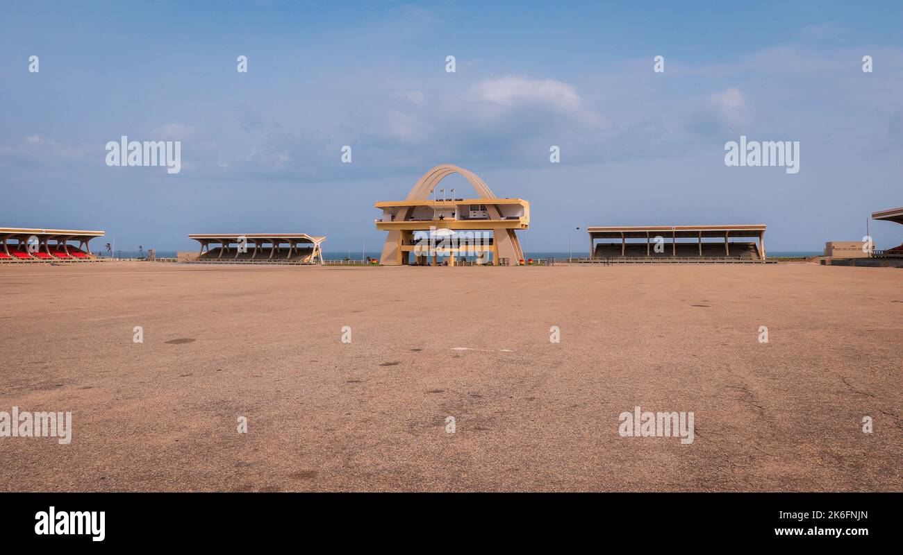 Accra, Ghana - April 10, 2022: View to the Black Star Square, also ...