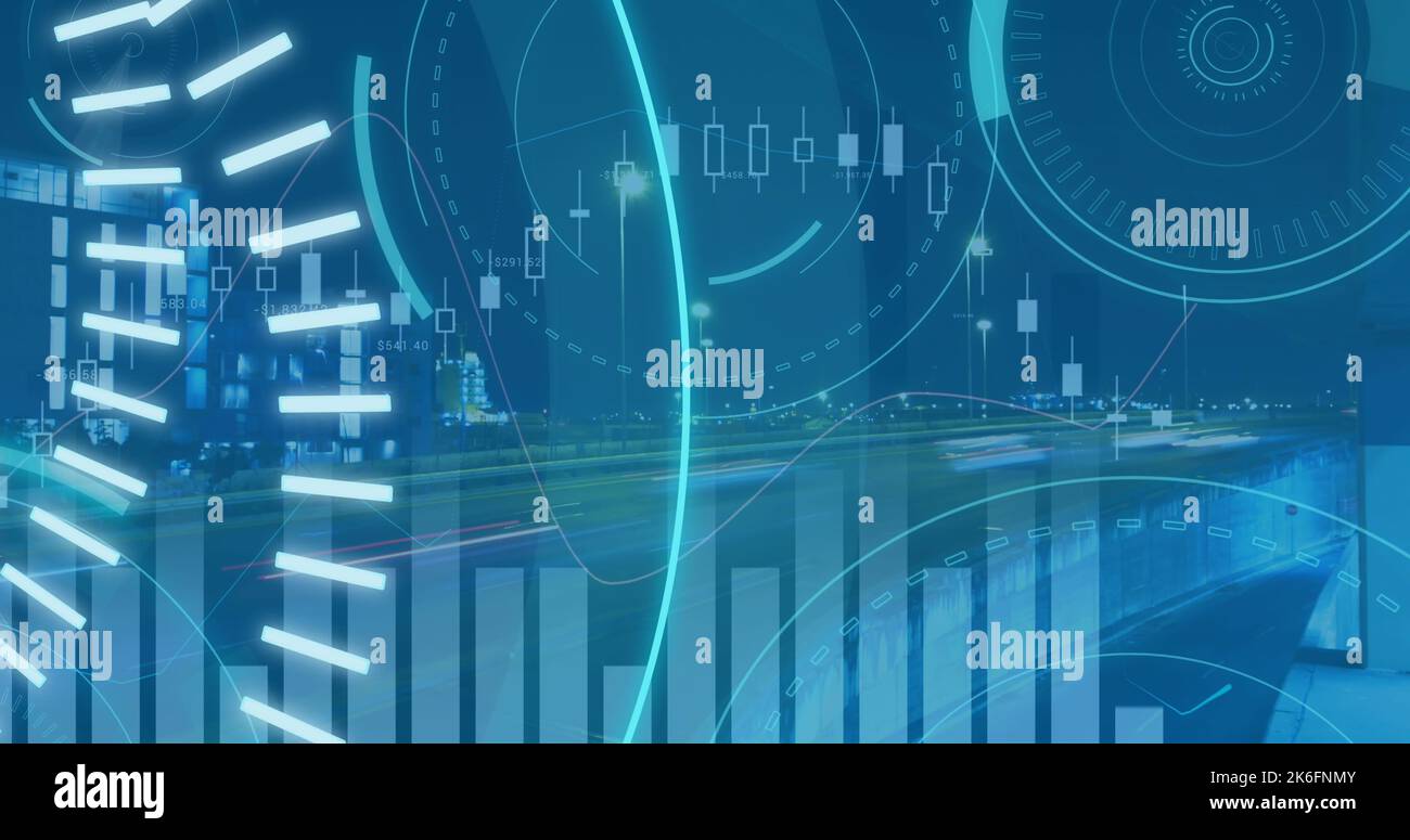 The digital interface, technology and data processing concept is a ...