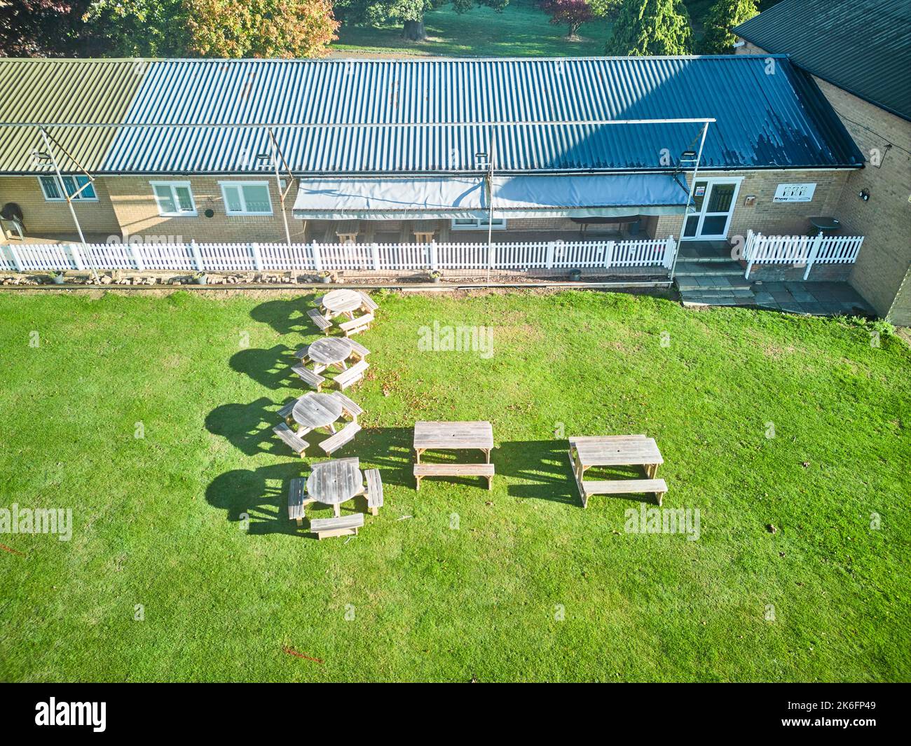 The pavilion in the ground of the cricket club at the village of Great ...