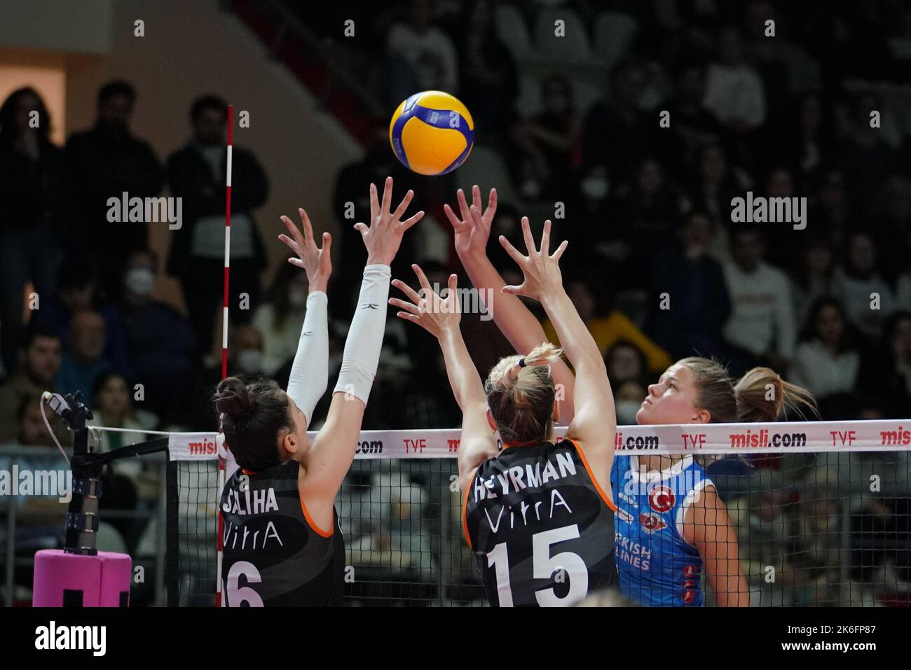 ISTANBUL, TURKEY - APRIL 30, 2022: Saliha Sahin and Laura Heyrman in ...