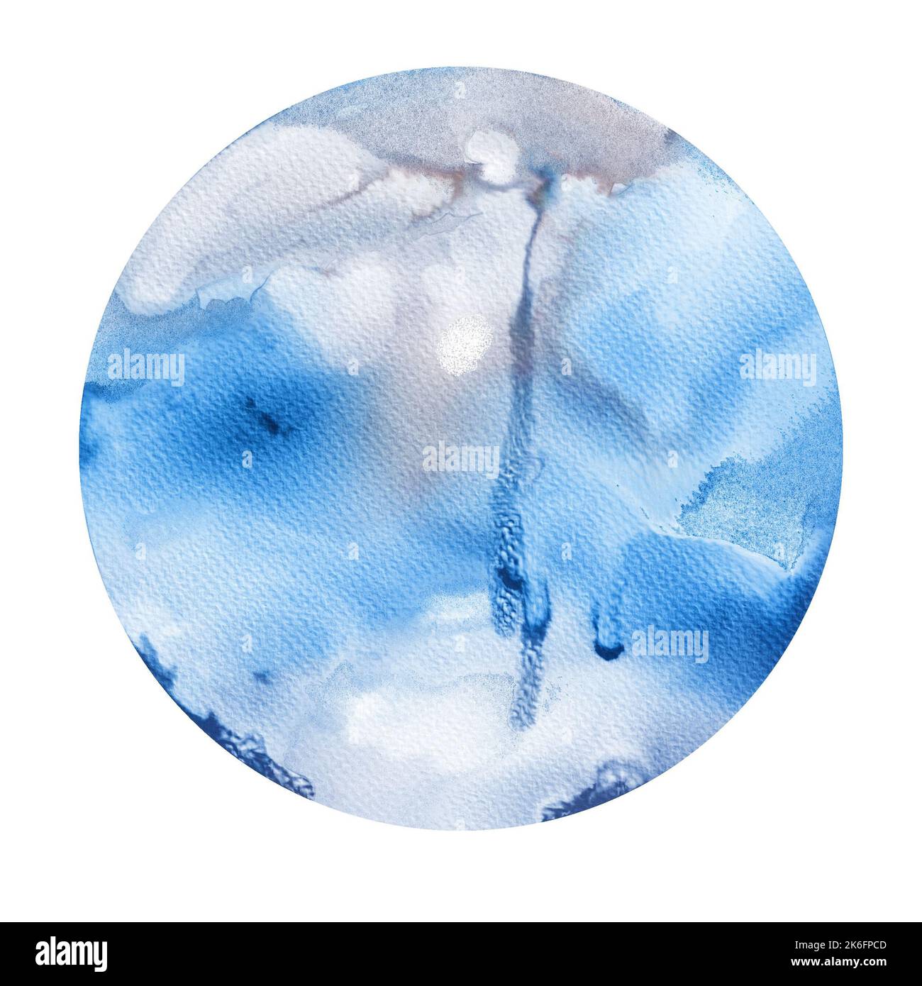 Watercolor planet blue Stock Photo - Alamy