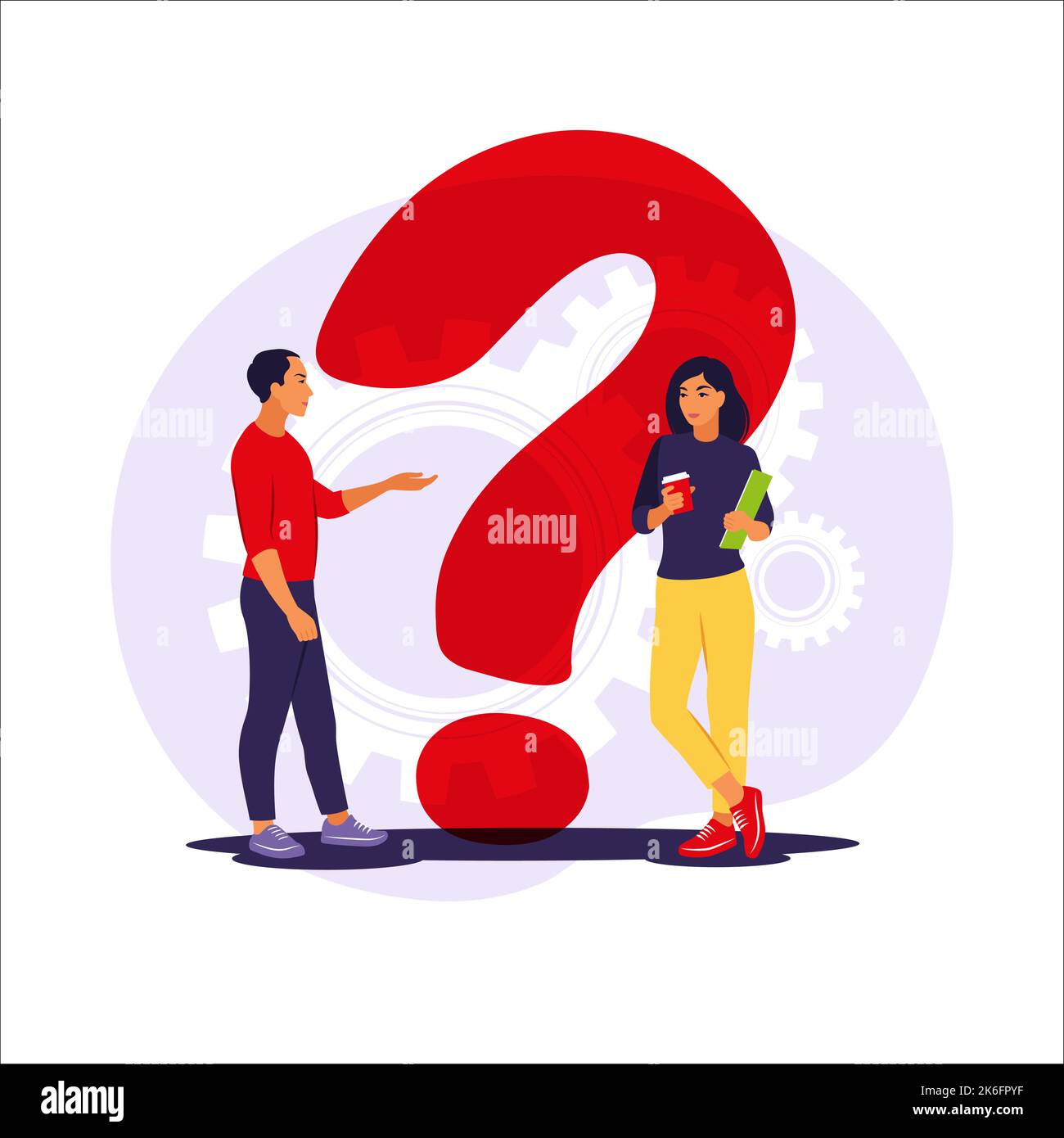 Website faq section. user help desk. Customer support concept. Vector ...