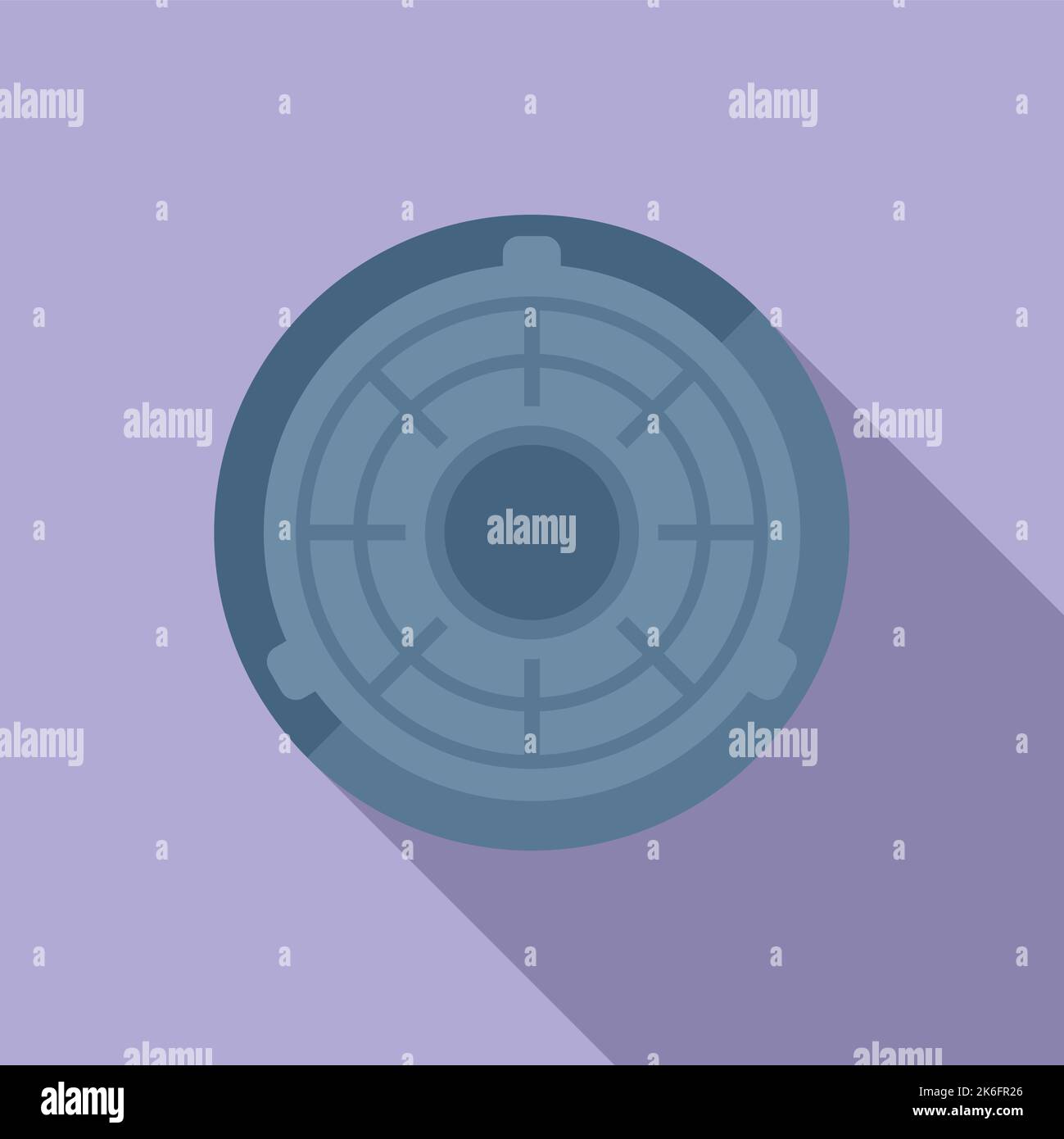 Sewer manhole icon flat vector. City road. Sewage drainage Stock Vector Image & Art - Alamy