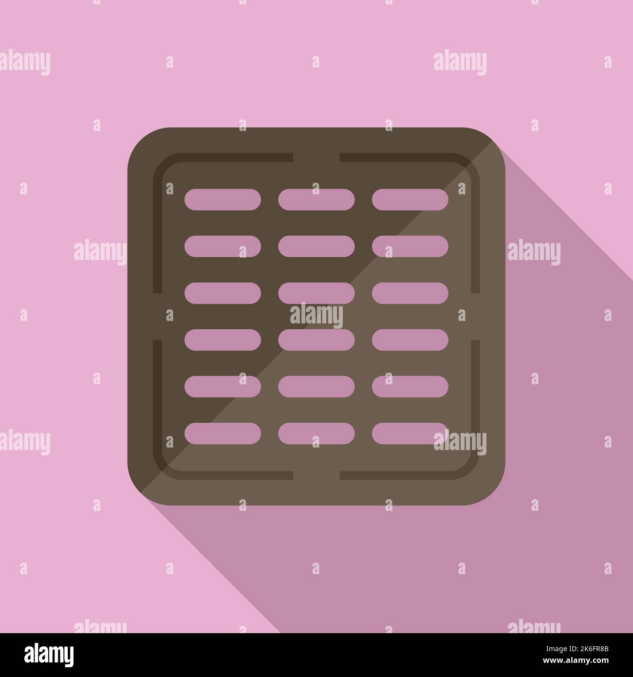 Drain cover icon flat vector. City road. Street sewage Stock Vector ...