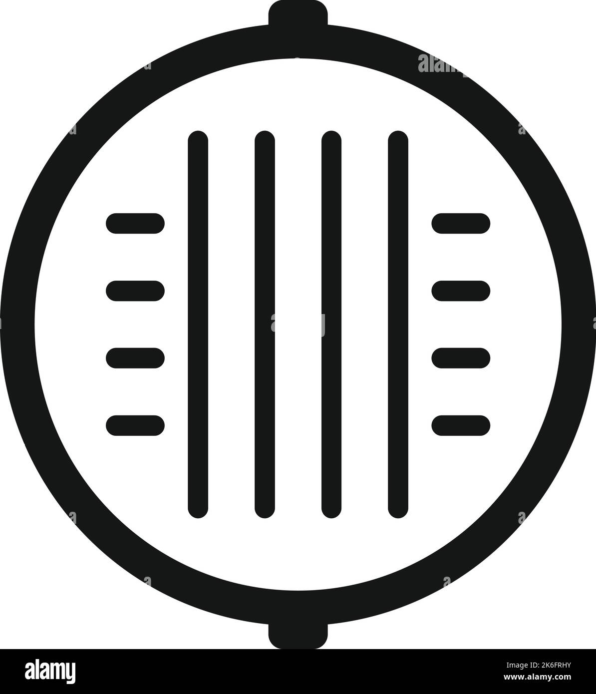 Underground manhole icon simple vector. Street lid. Circle metal Stock ...