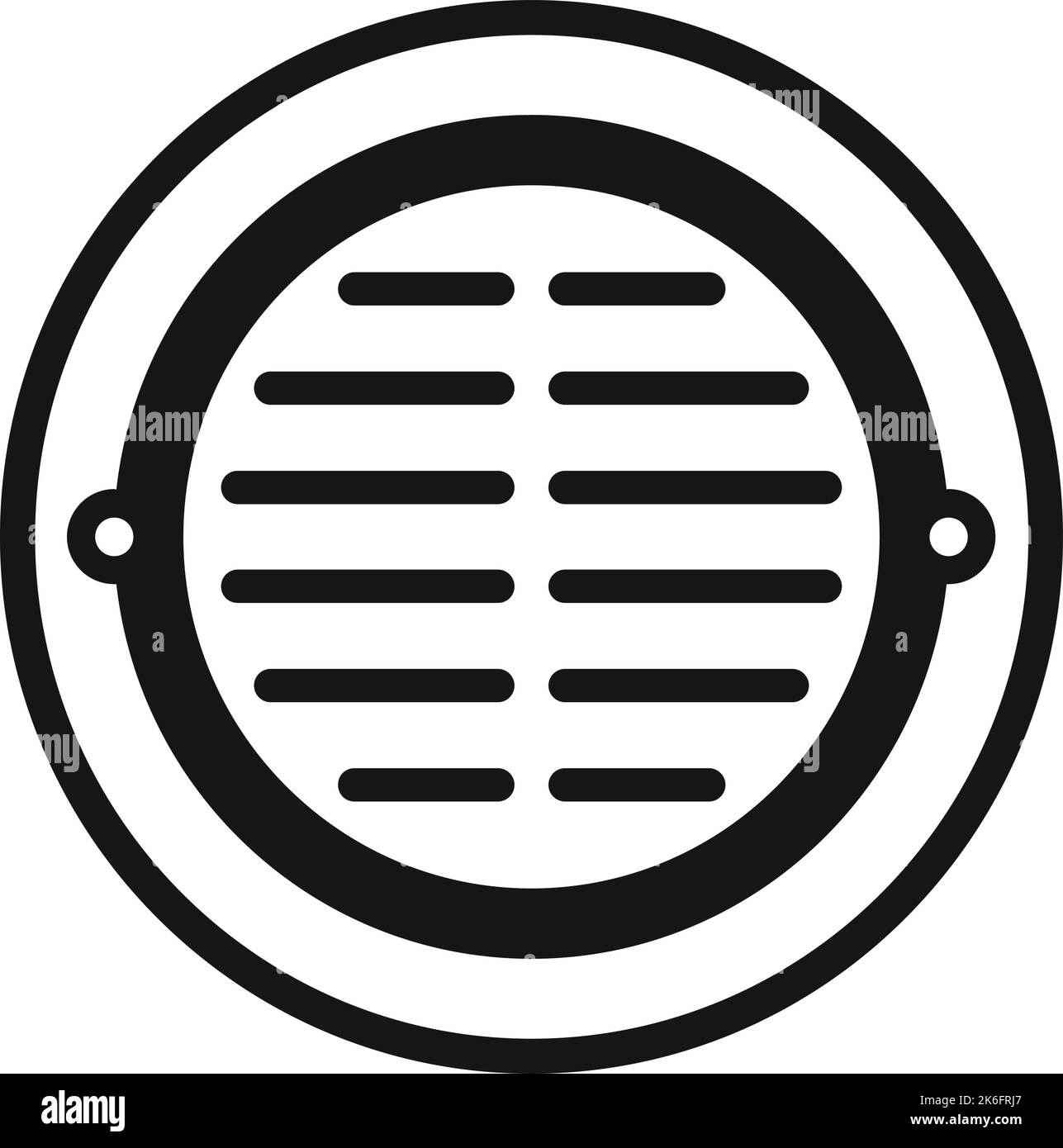 Circle manhole icon simple vector. City road. Metal steel Stock Vector ...