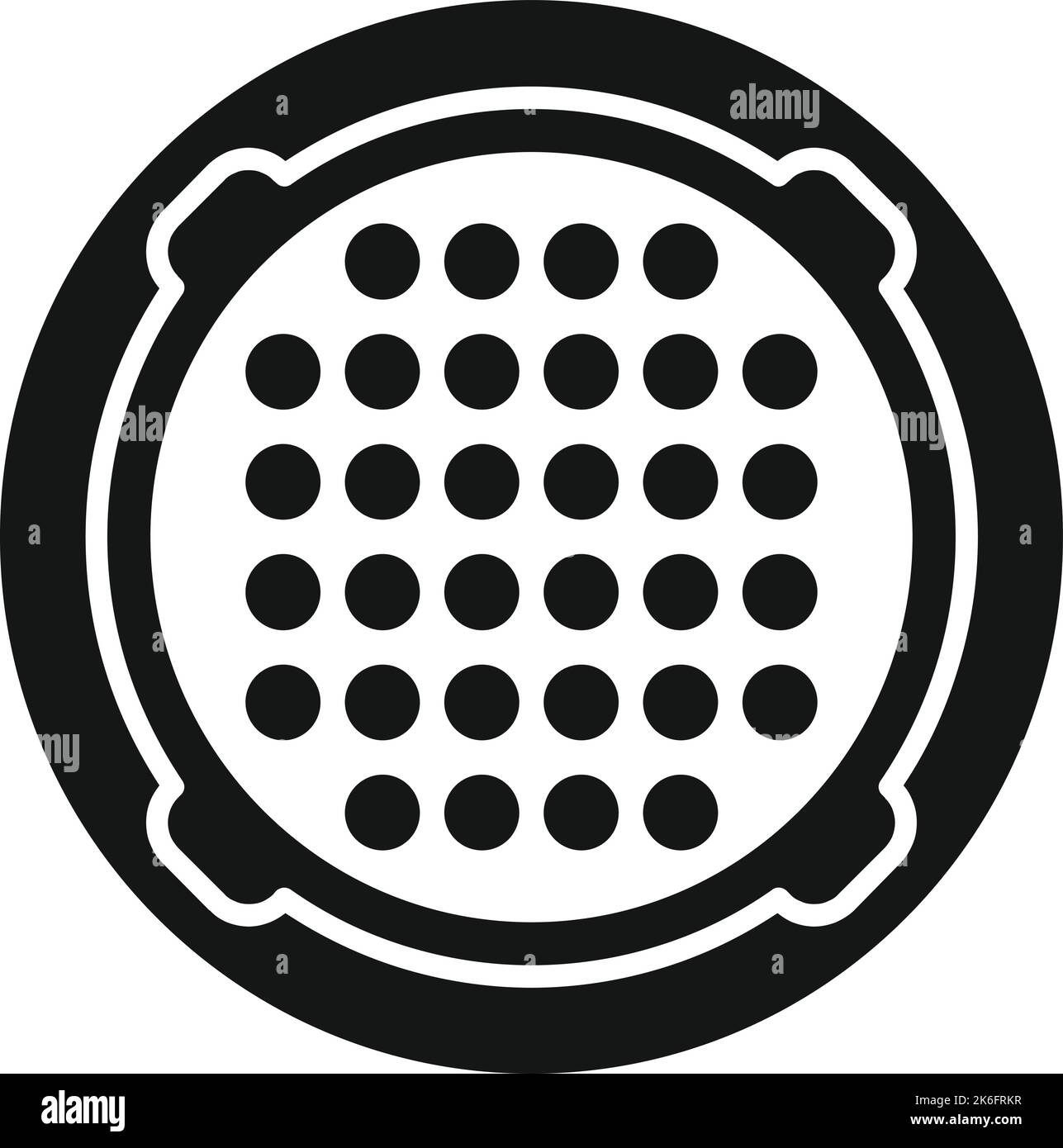Old manhole icon simple vector. Sewer lid. Circle metal Stock Vector ...