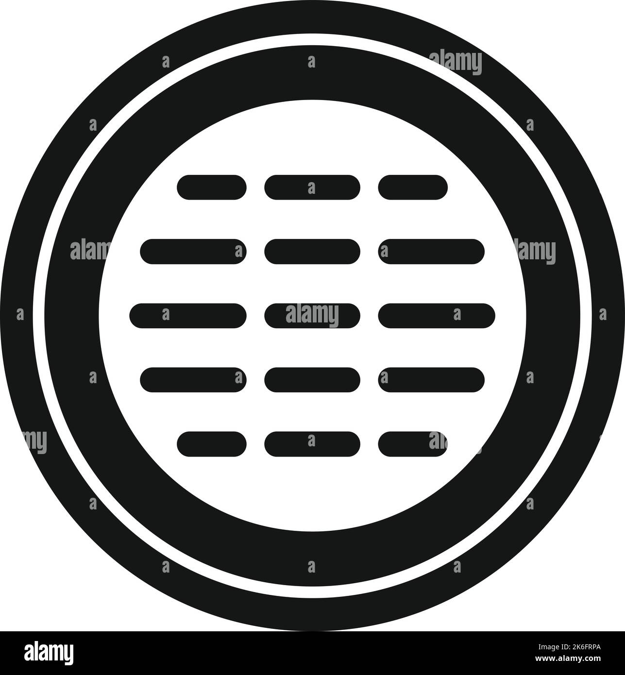 Garbage manhole icon simple vector. Sewer lid. Street circle Stock ...