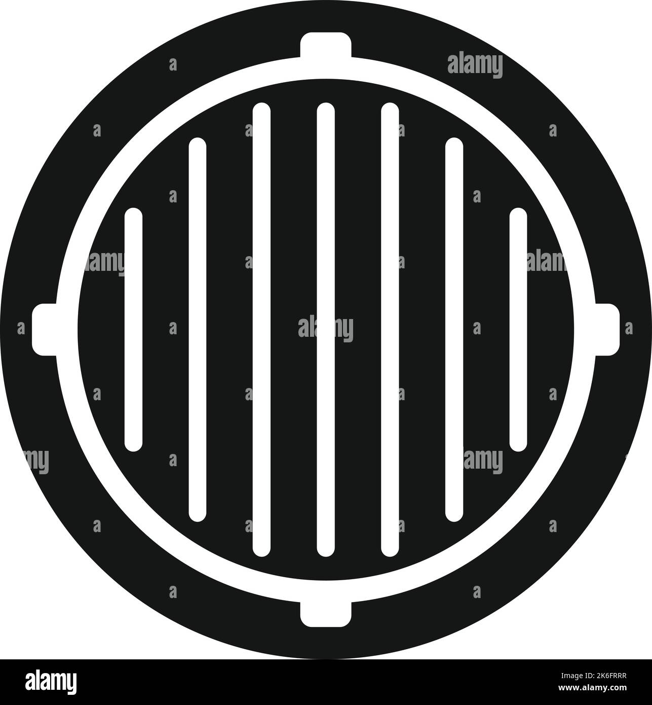 Pit manhole icon simple vector. City road. Underground metal Stock ...