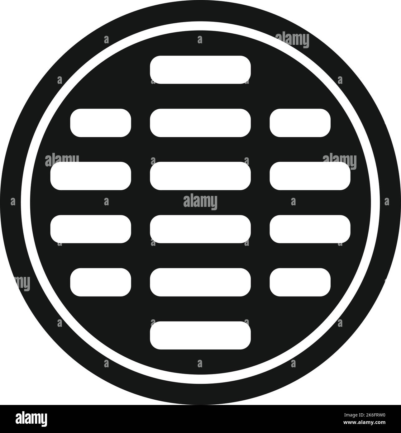 Metallic manhole icon simple vector. City road. Metal steel Stock ...