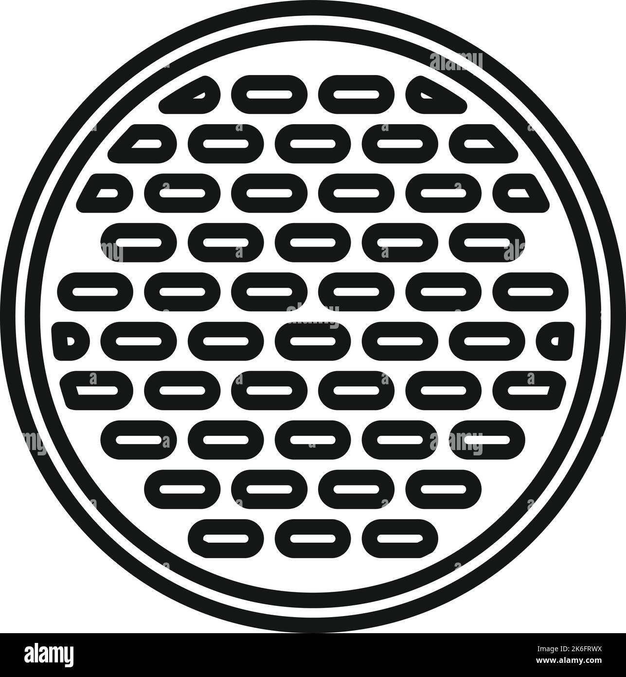 Underground manhole icon outline vector. Street lid. Circle metal Stock ...
