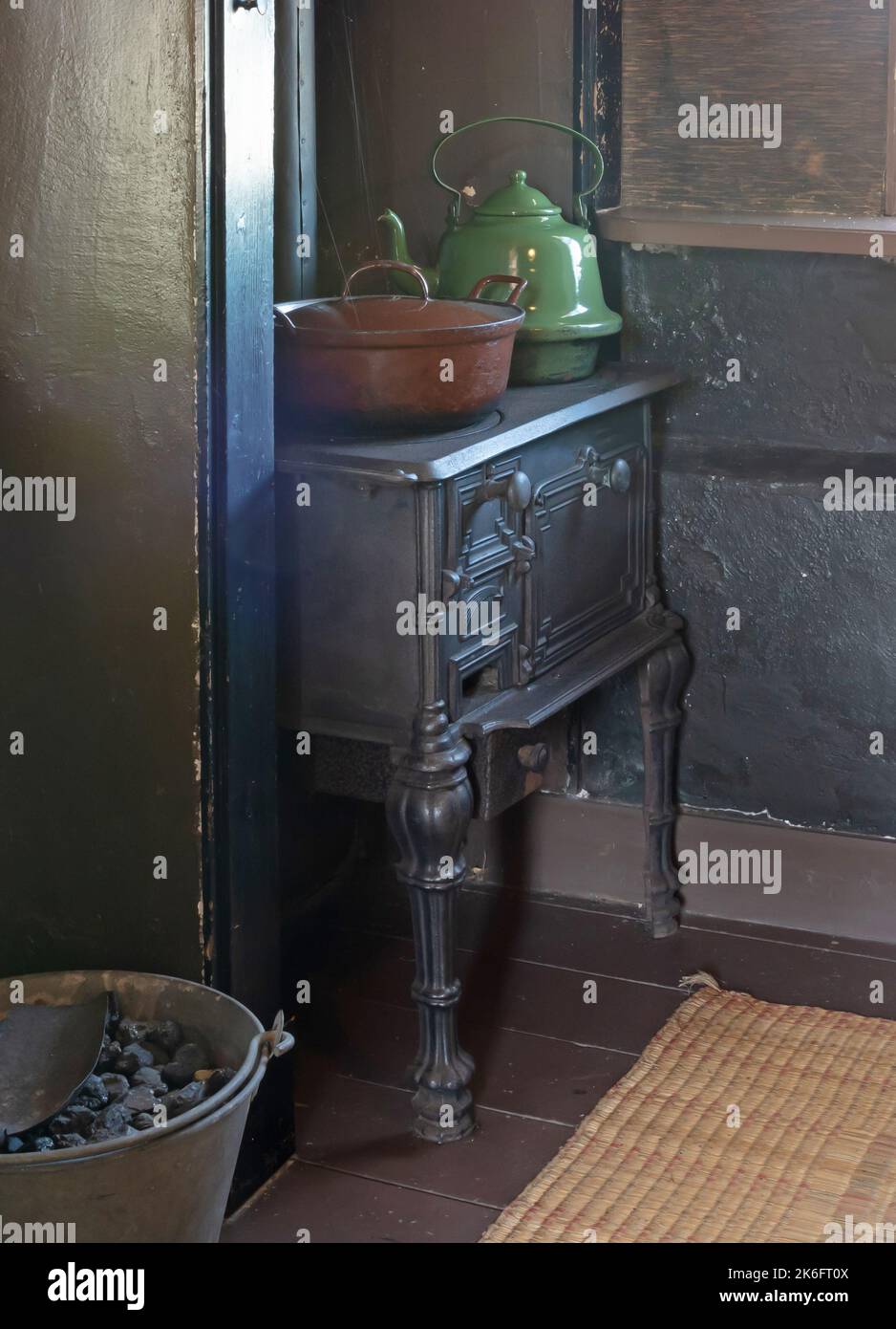 The interior of a Dutch kitchen from the 1920s, not in use anymore ...