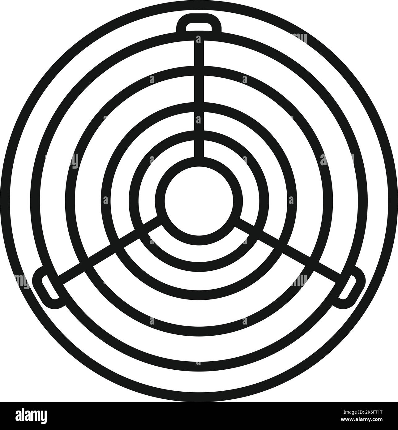Drainage manhole icon outline vector. Sewer lid. Street sewage Stock ...