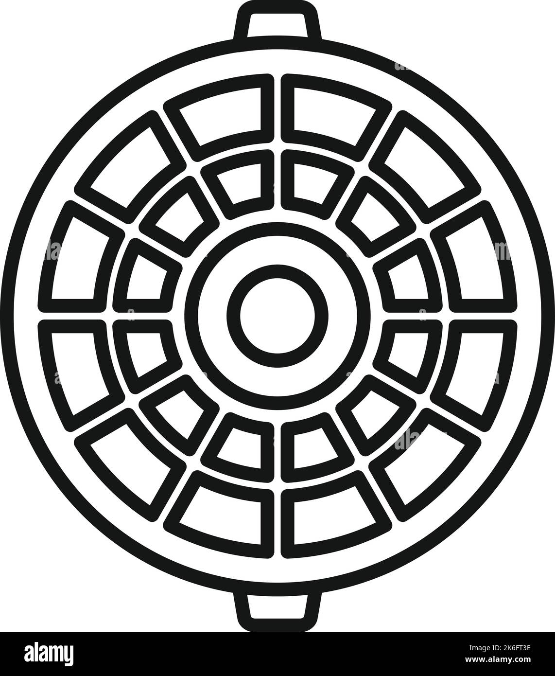 Urban manhole icon outline vector. City road. Circle metal Stock Vector ...