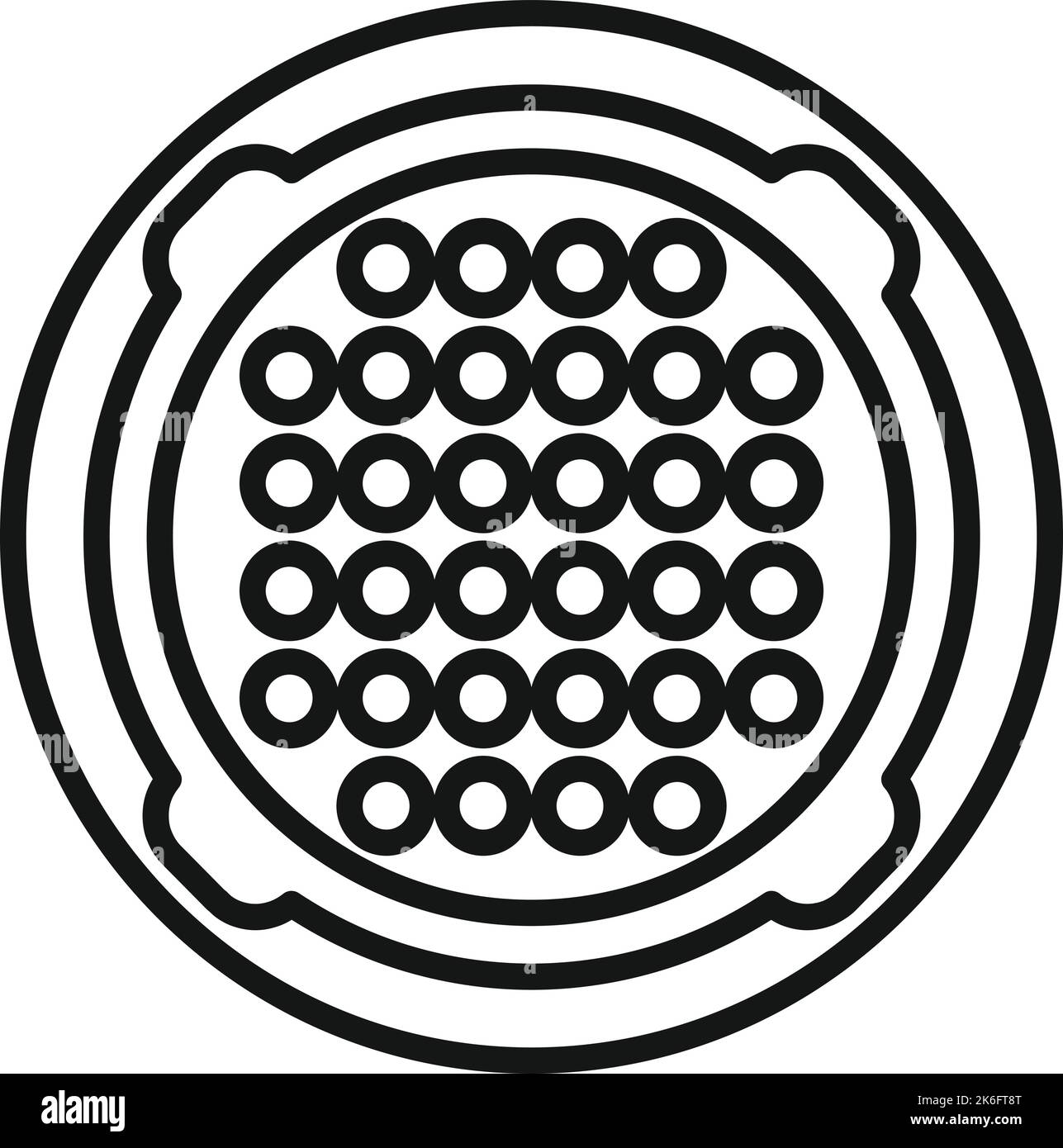 Drain manhole icon outline vector. City road. Pit circle Stock Vector ...