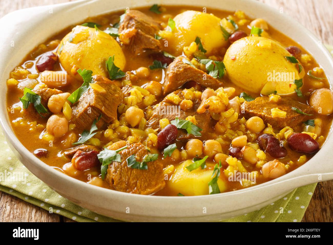Jewish Cholent Hamin prepared is Israel as the main dish for the ...