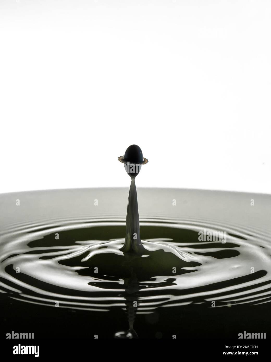 Water drop collision on a white background Stock Photo - Alamy