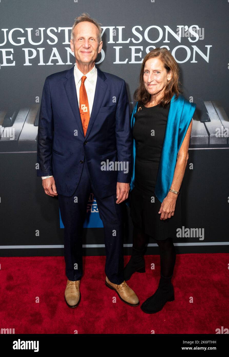 Scott Lehrer (L) attends opening night of revival of August Wilson's ...