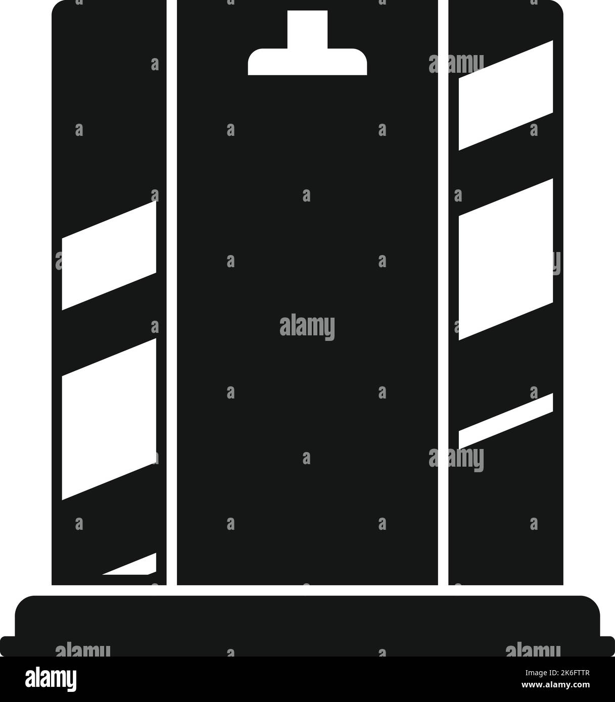 Shower stall icon simple vector. Glass cabin. Door cubicle Stock Vector ...