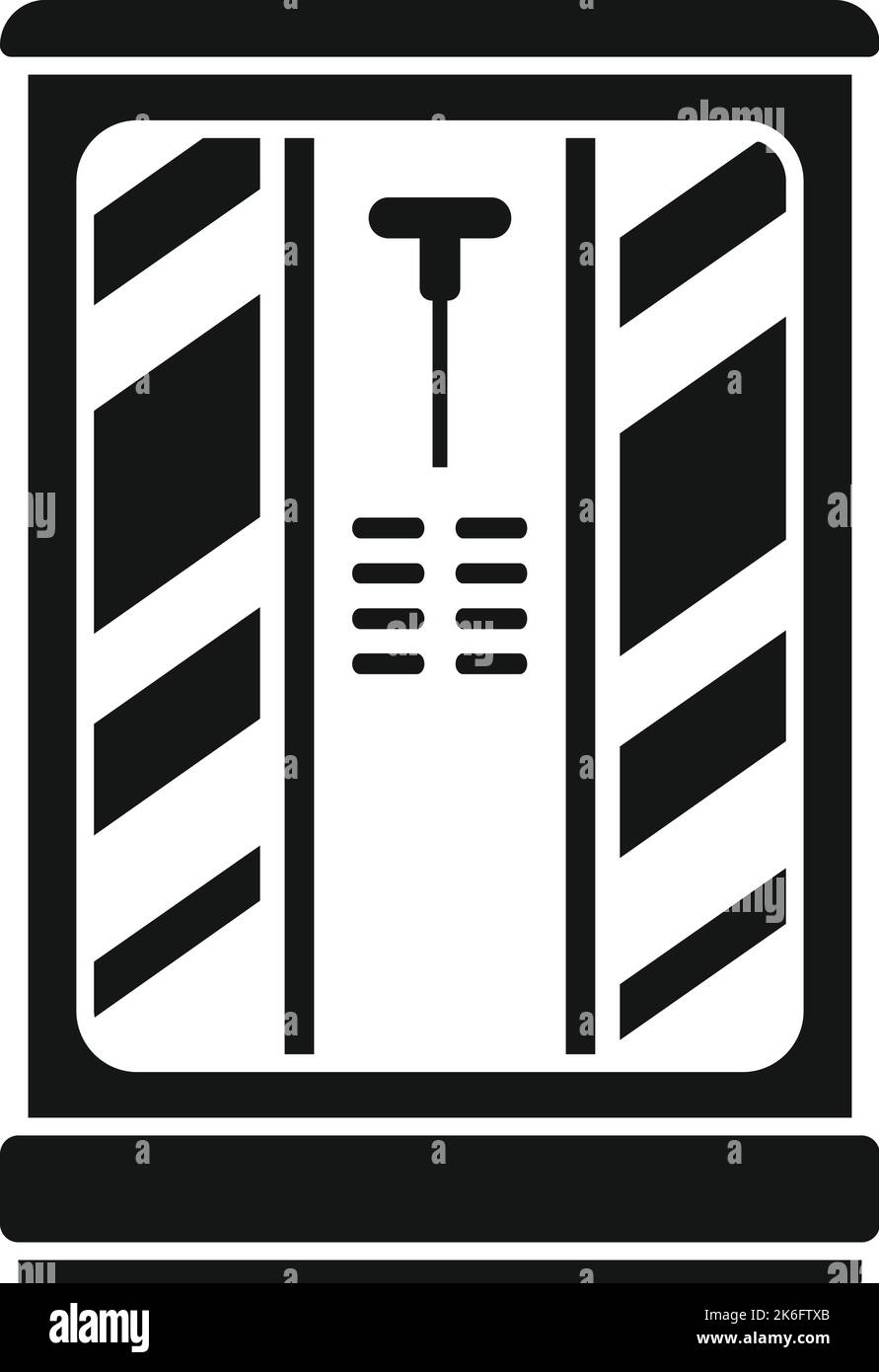 Compact cabin icon simple vector. Shower glass. Door bathroom Stock ...
