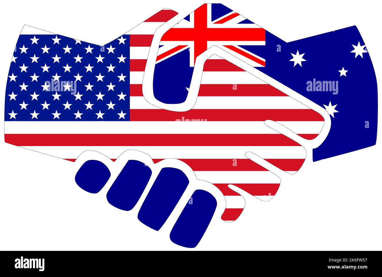 USA - Australia : Handshake, symbol of agreement or friendship Stock ...
